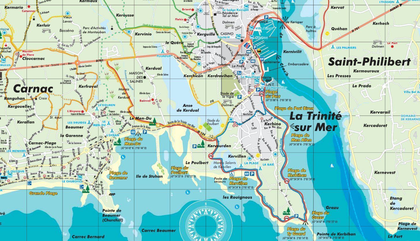 Circuit de randonnée pédestre entre Carnac et La Trinité sur Mer